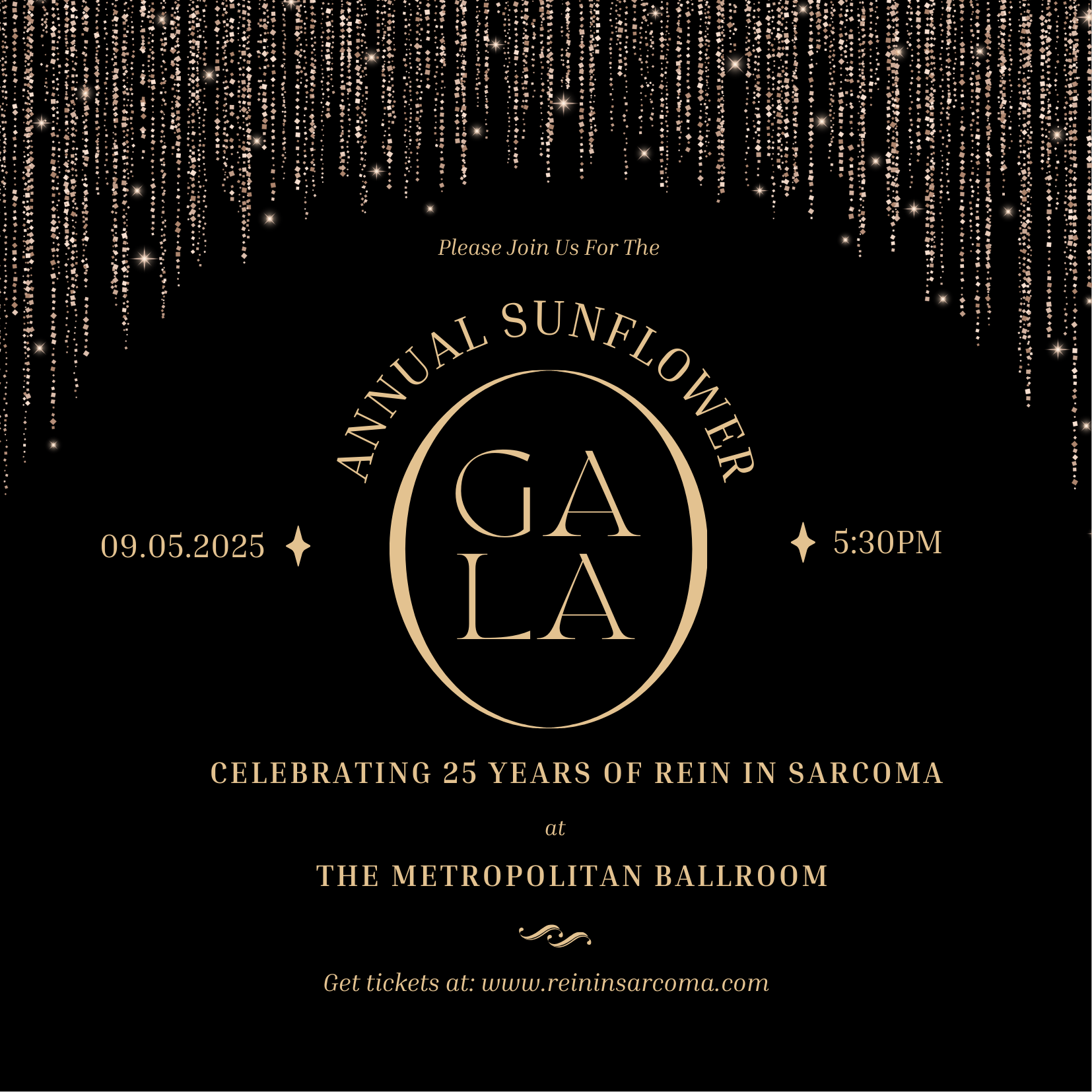Save the Date: The Sunflower Gala: A Silver & Gold Celebration - Rein ...